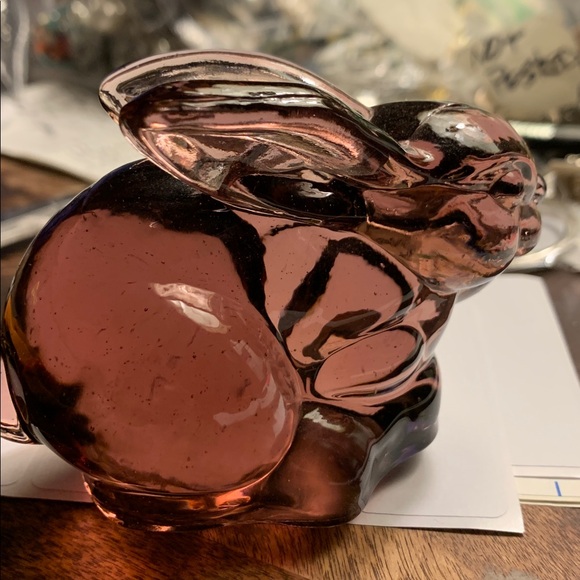 Accents | Vintage Crystal Glass Rabbit Figurine | Poshmark